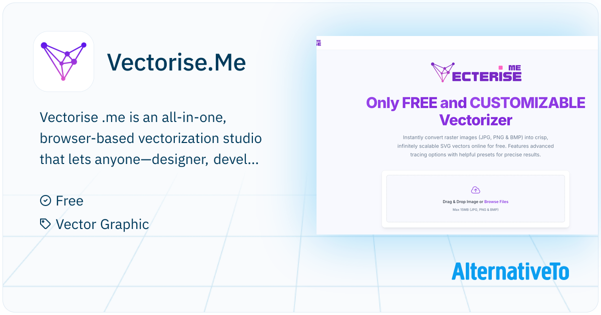 Vectorise.Me: Instant conversion of bitmap images to crisp scalable SVG ...