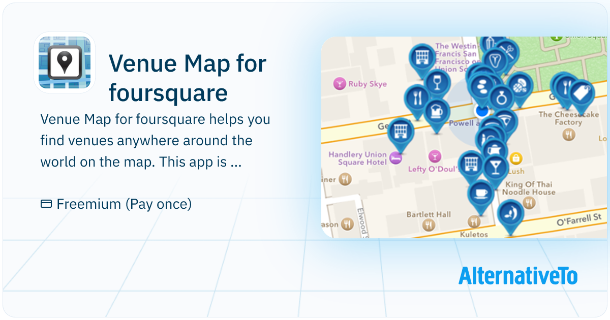 Venue Map for foursquare: Helps you find venues | AlternativeTo
