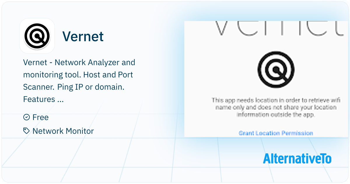 Vernet: - Network Analyzer and Monitoring Tool | AlternativeTo