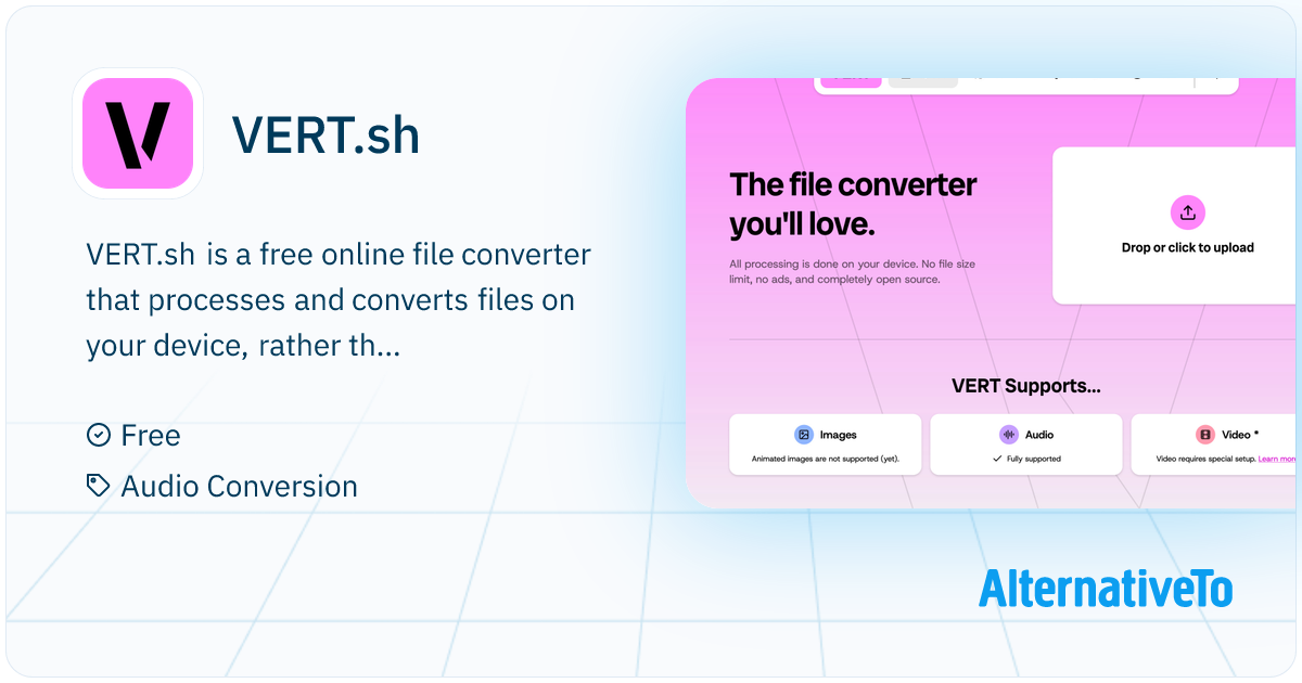 VERT.sh: Online file converter that processes files on your device ...
