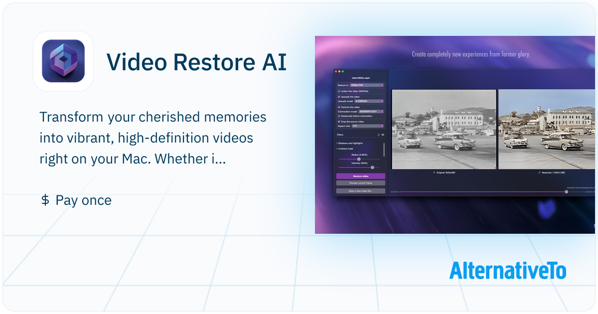 Video Restore AI: Upscale, colorize and restore videos offline with AI ...