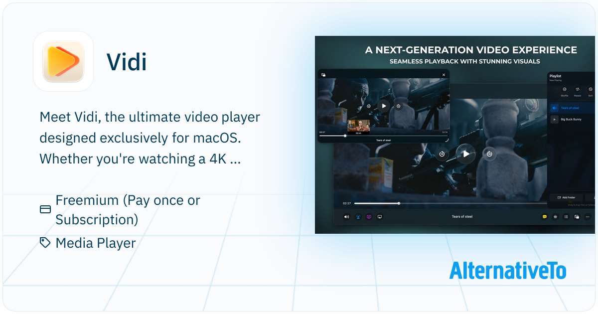 Vidi: The modern video player your Mac deserves. | AlternativeTo
