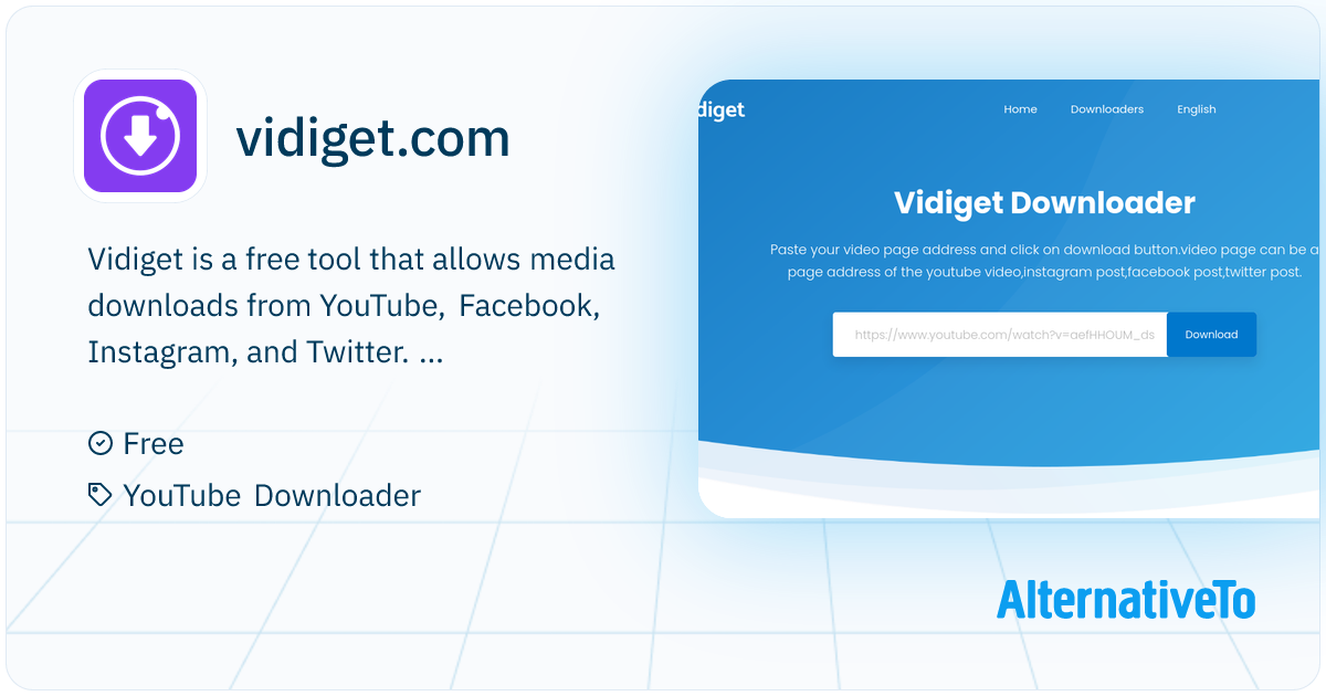 vidiget.com: Free media downloader for YouTube, Instagram, Twitter ...