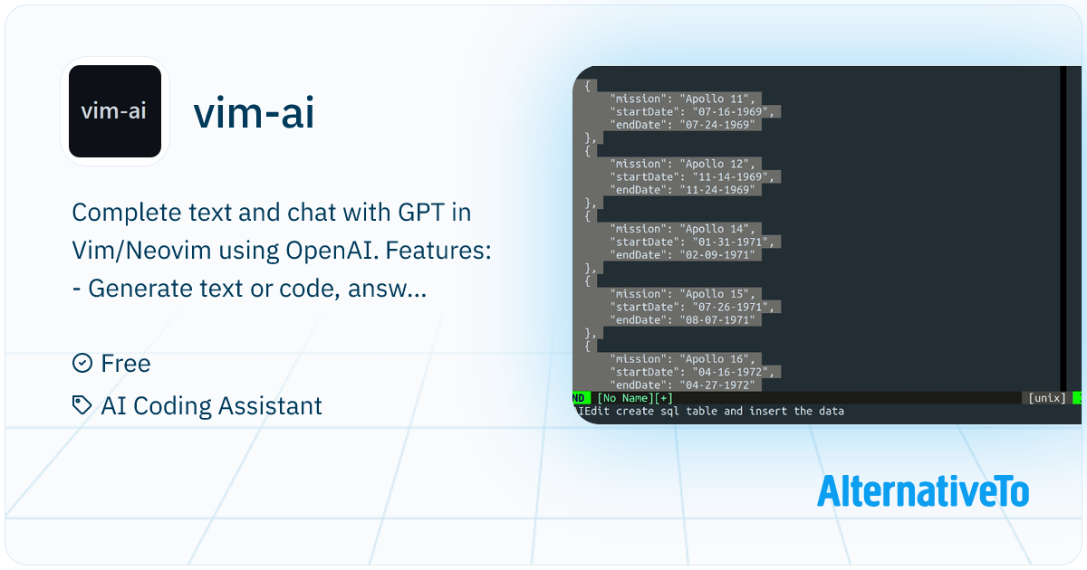 vim-ai: Complete text, generate code and chat with GPT in Vim/Neovim ...
