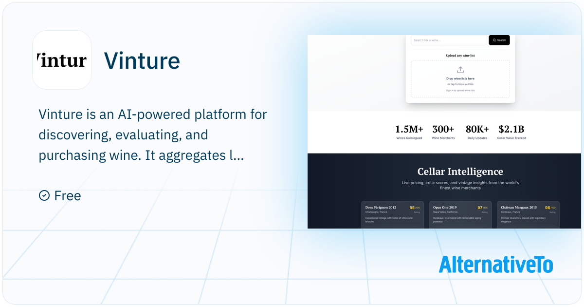 Vinture: Wine search and analysis tool with AI chat, retailer pricing ...
