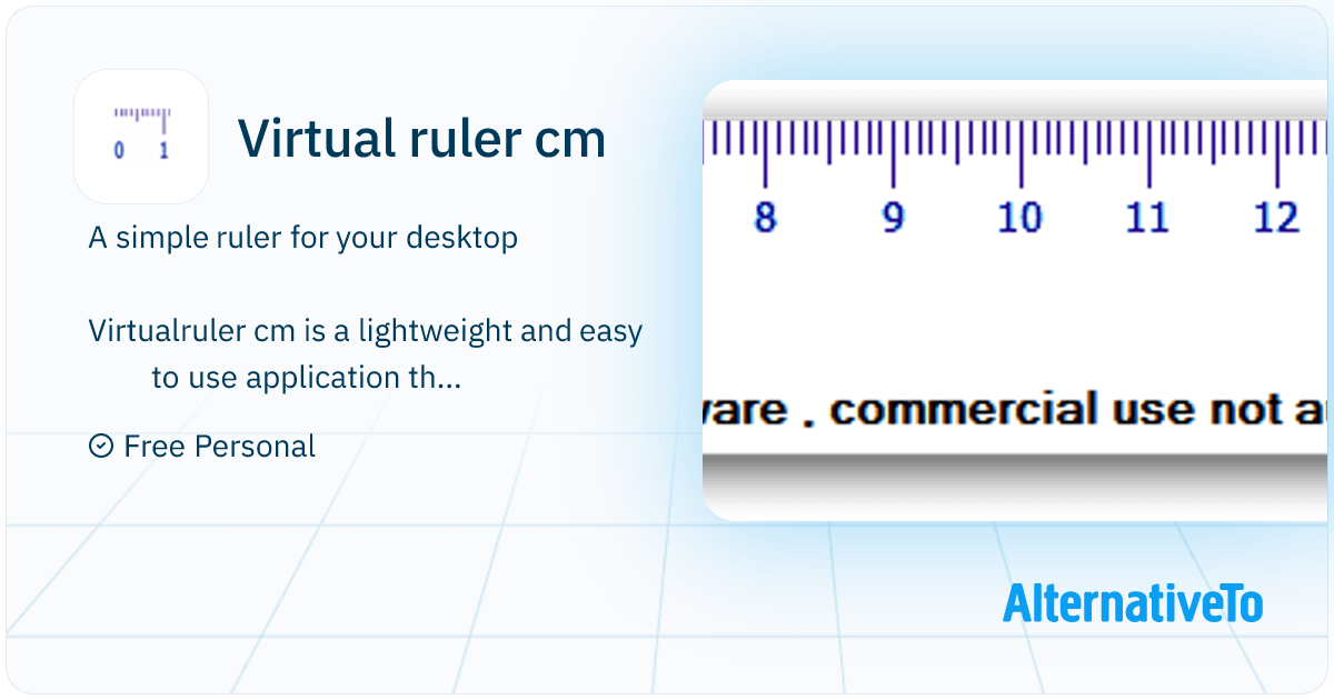 Virtual ruler cm: A simple ruler for your desktop | AlternativeTo
