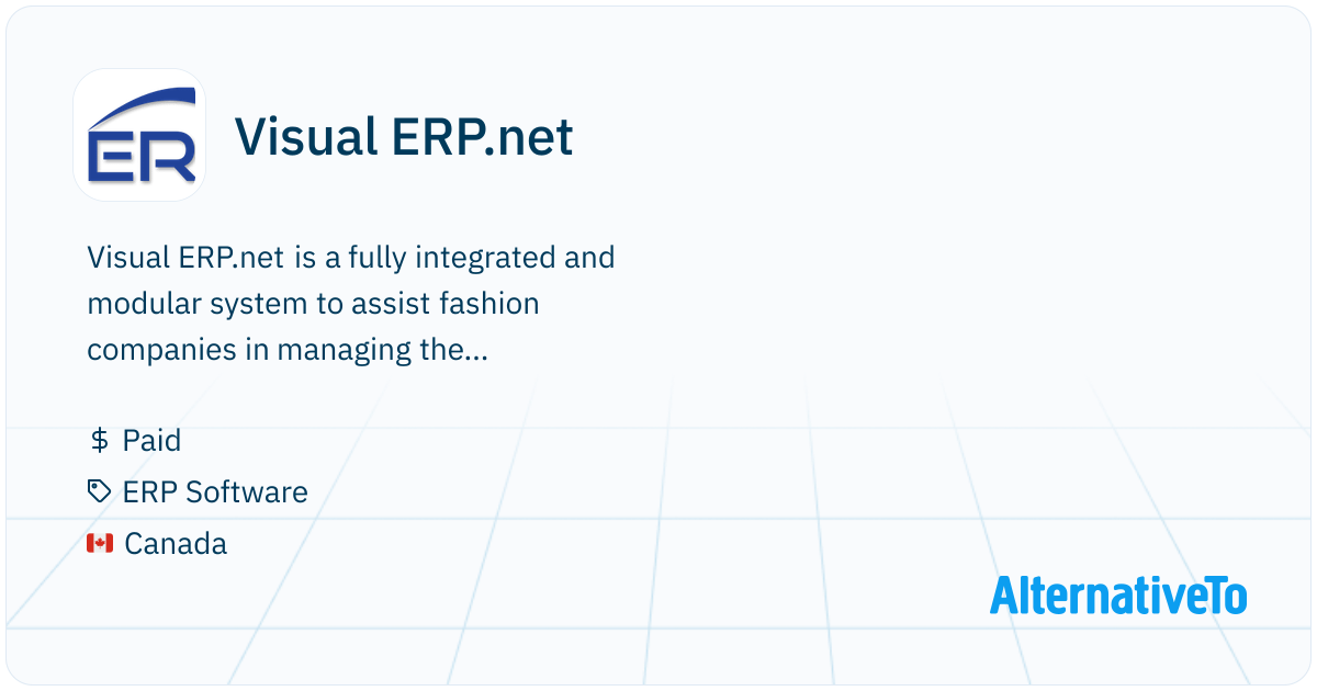 Visual ERP.net: Enterprise resource planning software tailored to the ...