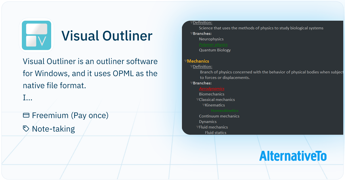 Visual Outliner: Outliner software for Windows, and it uses OPML as ...