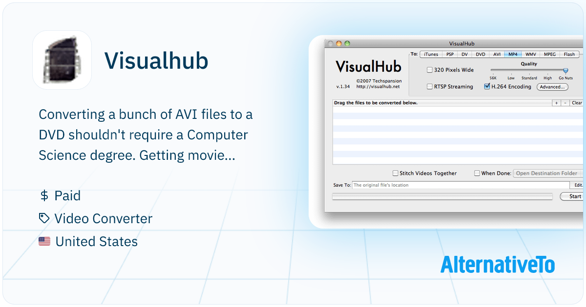 Visualhub: Converting a bunch of AVI files to a DVD | AlternativeTo