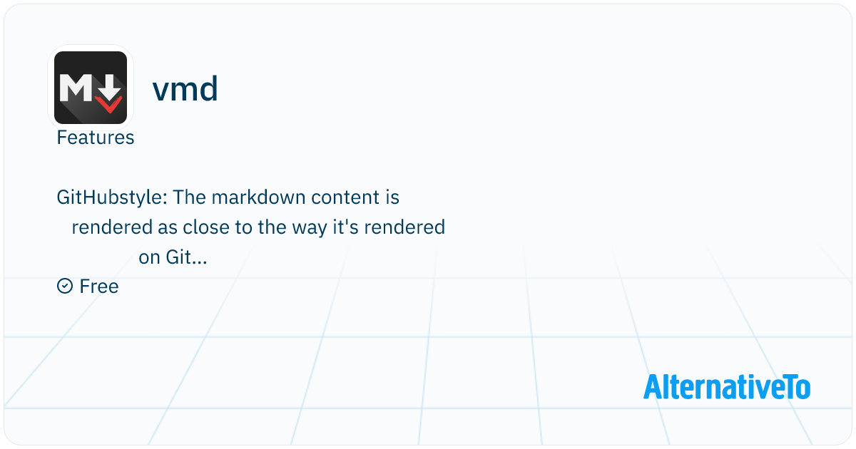 vmd: Preview markdown files in a separate window. | AlternativeTo
