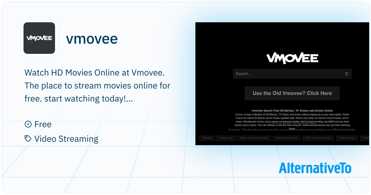 vmovee: Watch Free HD Movies Online at Vmovee | AlternativeTo