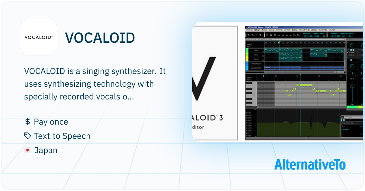 VOCALOID: Virtual singing synthesizer for realistic vocals | AlternativeTo