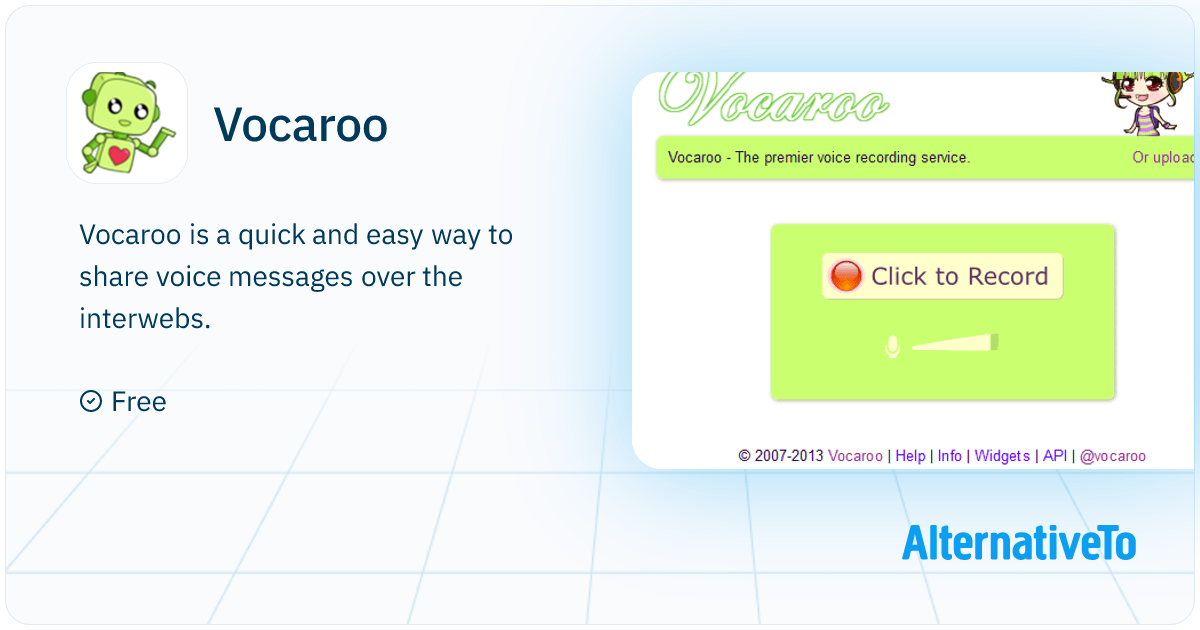 Vocaroo: Quick and easy way to share voice | AlternativeTo
