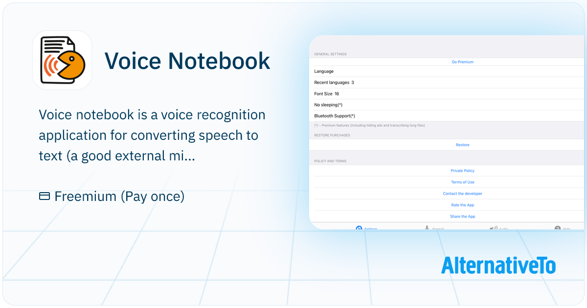 Voice Notebook: Voice notebook is a voice recognition application for ...