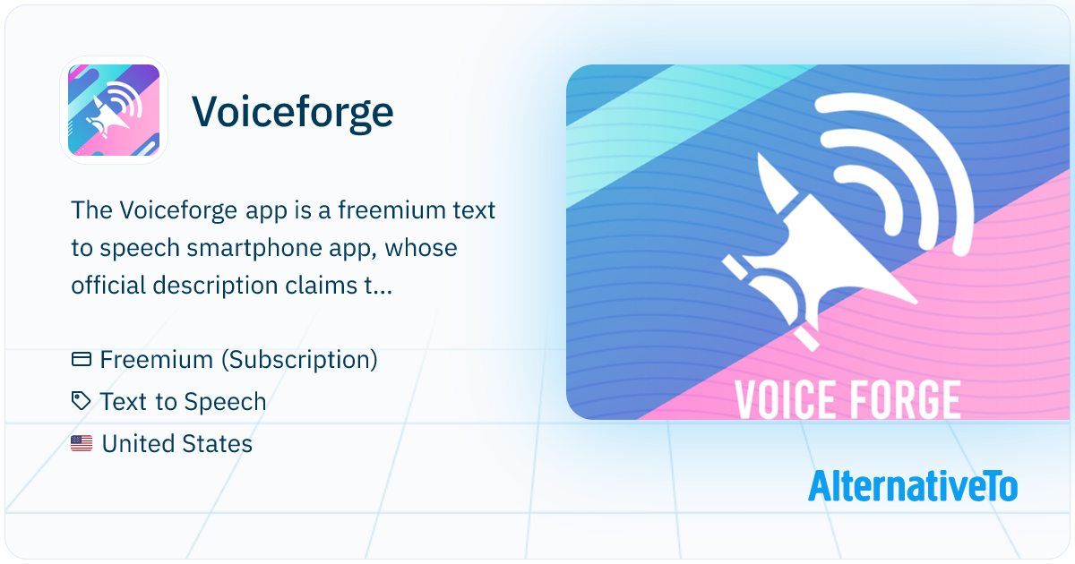 Voiceforge: Freemium text to speech smartphone app | AlternativeTo