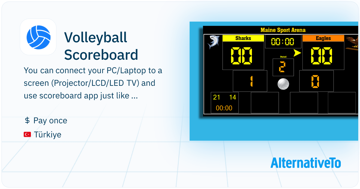 Volleyball Scoreboard: You can connect your PC/Laptop to a screen ...