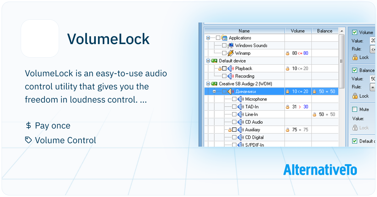 VolumeLock: Easy-to-use audio control | AlternativeTo