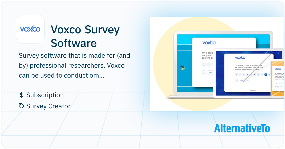 Voxco Survey Software: Voxco is an omnichannel survey software can be ...