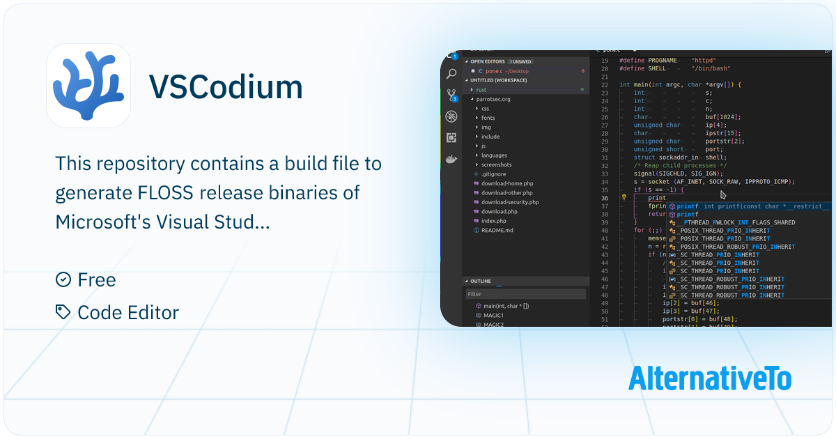 VSCodium: Binary releases of Visual Studio Code without Microsoft branding, telemetry and ...