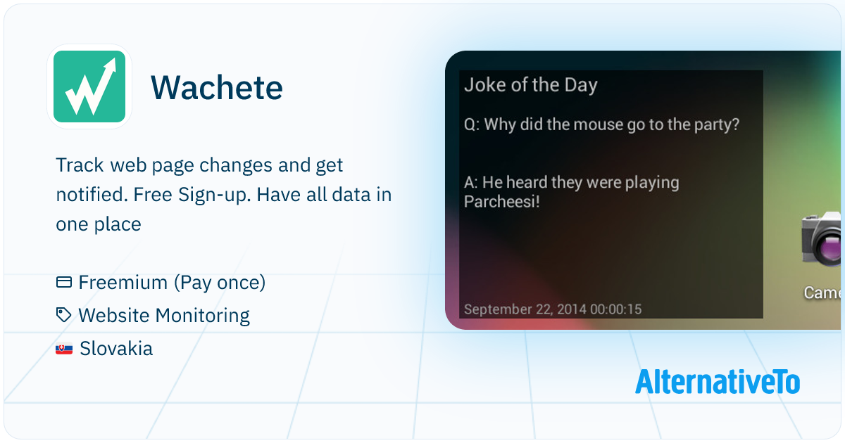 Wachete: Track web page changes and get notified | AlternativeTo