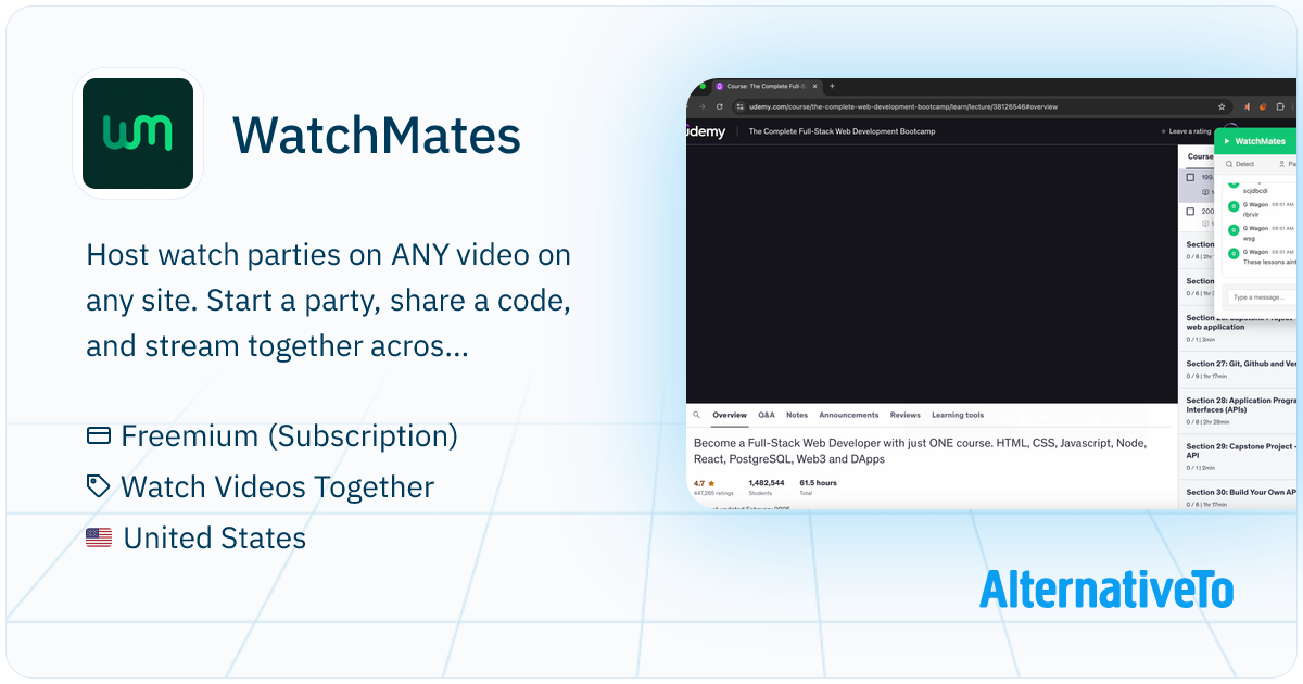 WatchMates: Lets you watch any video in perfect sync with anyone ...