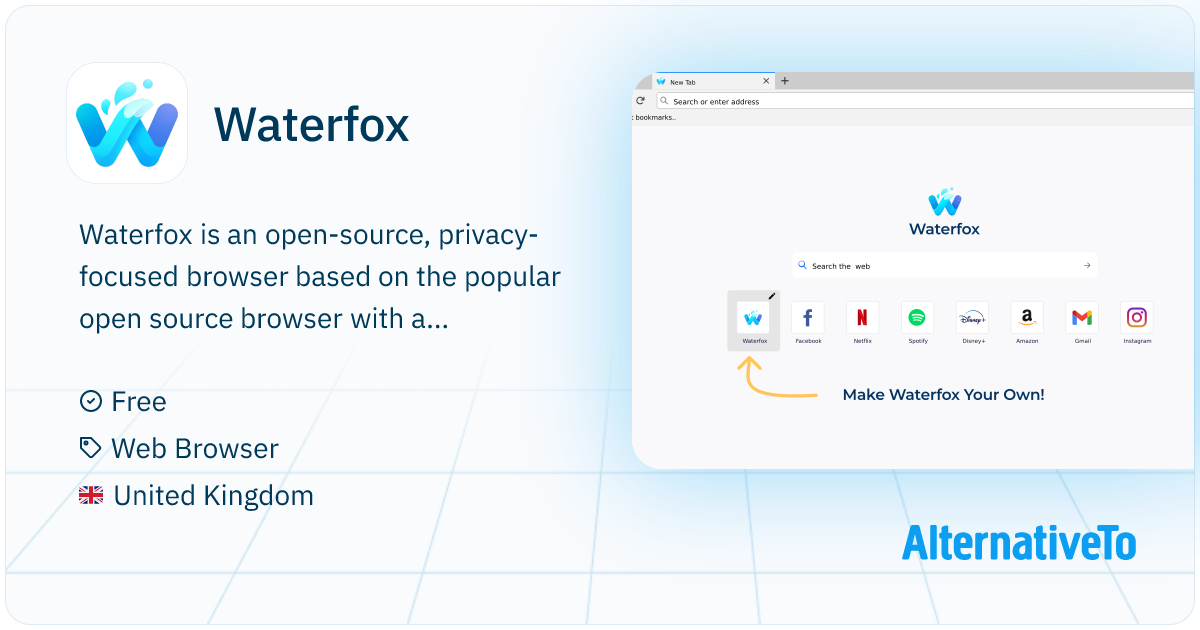 Waterfox: Fast 64-bit browser prioritizing speed and privacy ...