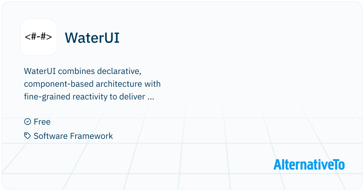 WaterUI: A modern, cross-platform UI framework for Rust that renders to ...