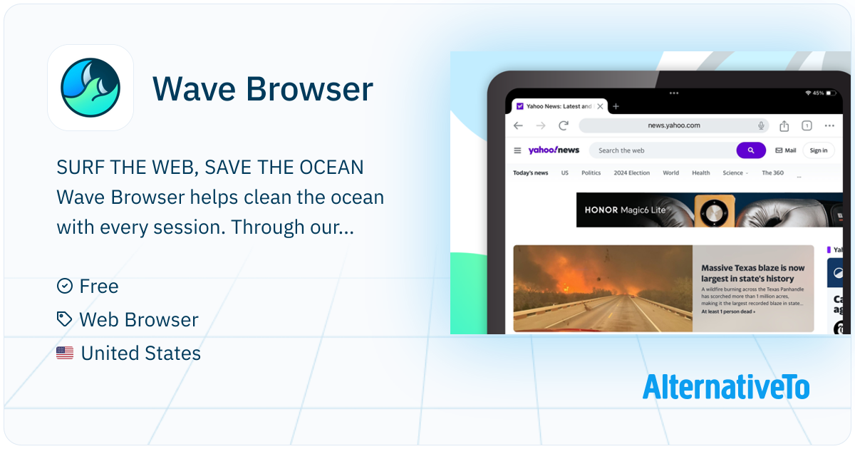 Wave Browser: SURF THE WEB, SAVE THE OCEAN | AlternativeTo