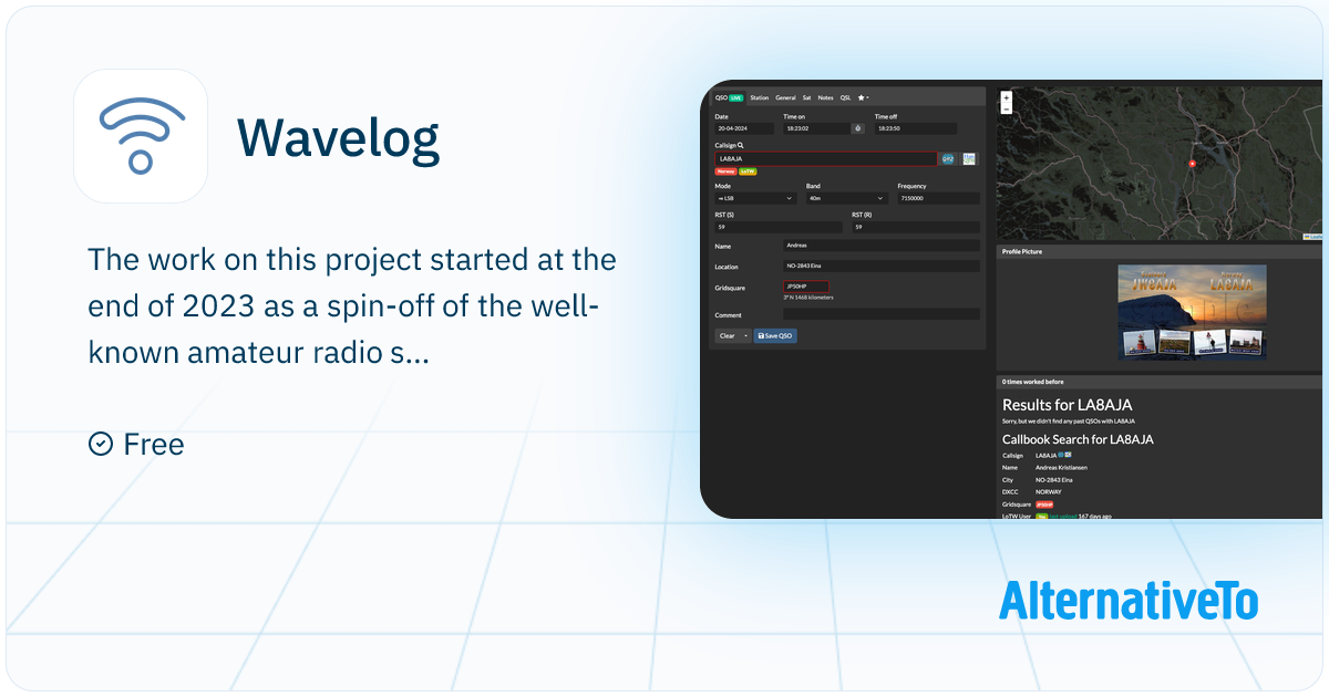 Wavelog: Webbased Amateur Radio Logging Software - Log your contacts from everywhere ...