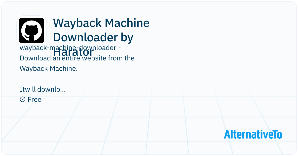 Wayback Machine Downloader by Harator: Download an entire website from ...
