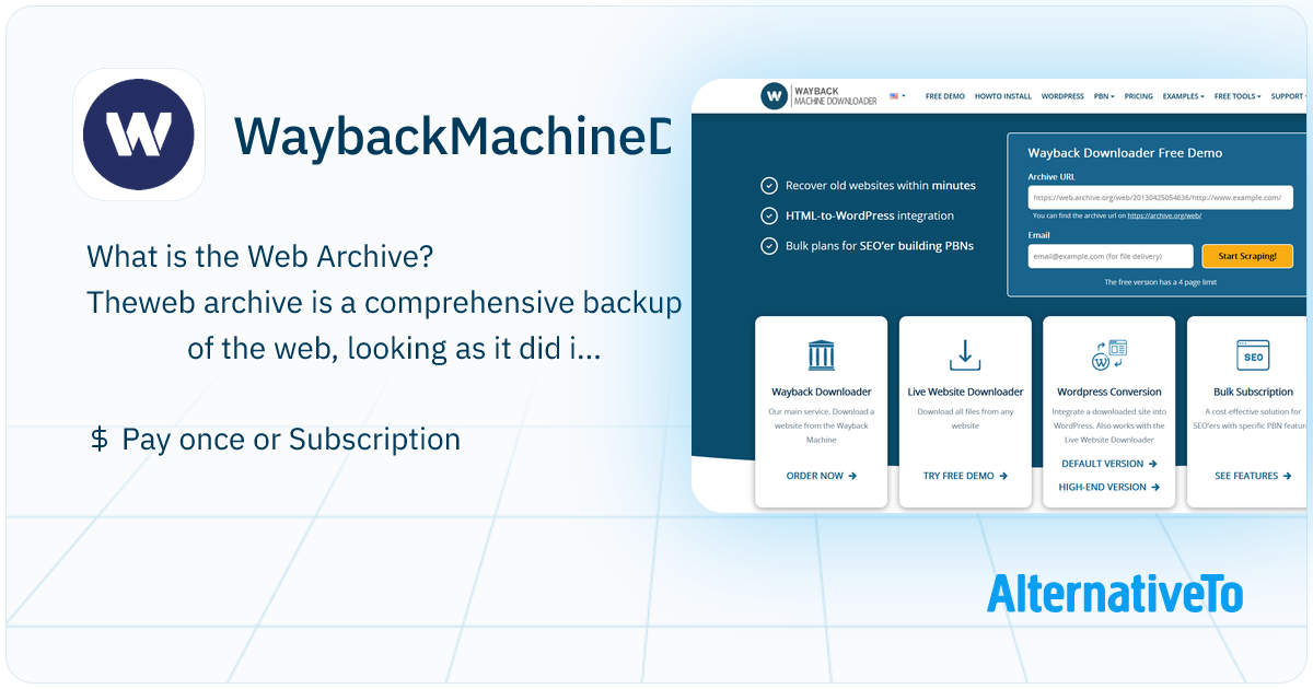 WaybackMachineDownloader.com: Downloads websites from Wayback Machine ...