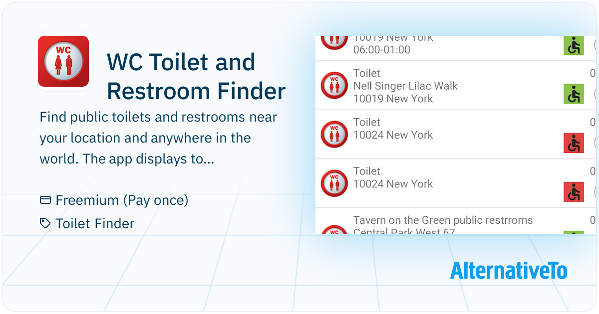 WC Toilet and Restroom Finder: Find public toilets and restrooms near ...