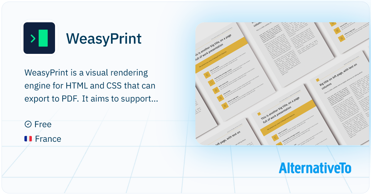 WeasyPrint: Visual rendering engine for HTML and CSS that can export to ...