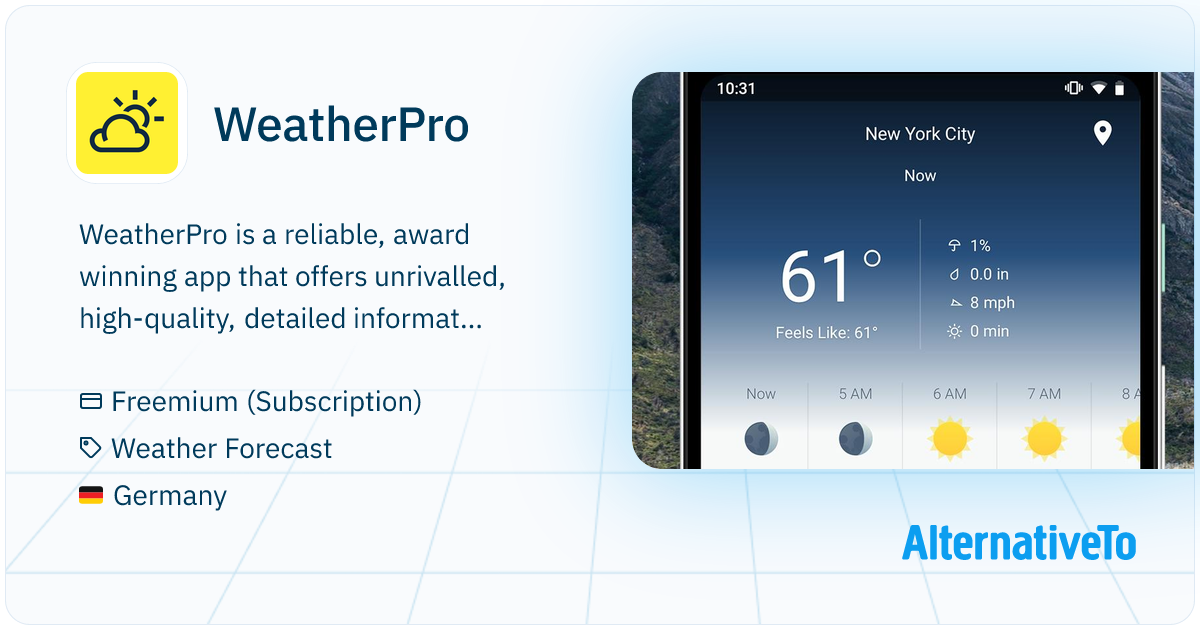 WeatherPro: Reliable, award winning app that | AlternativeTo