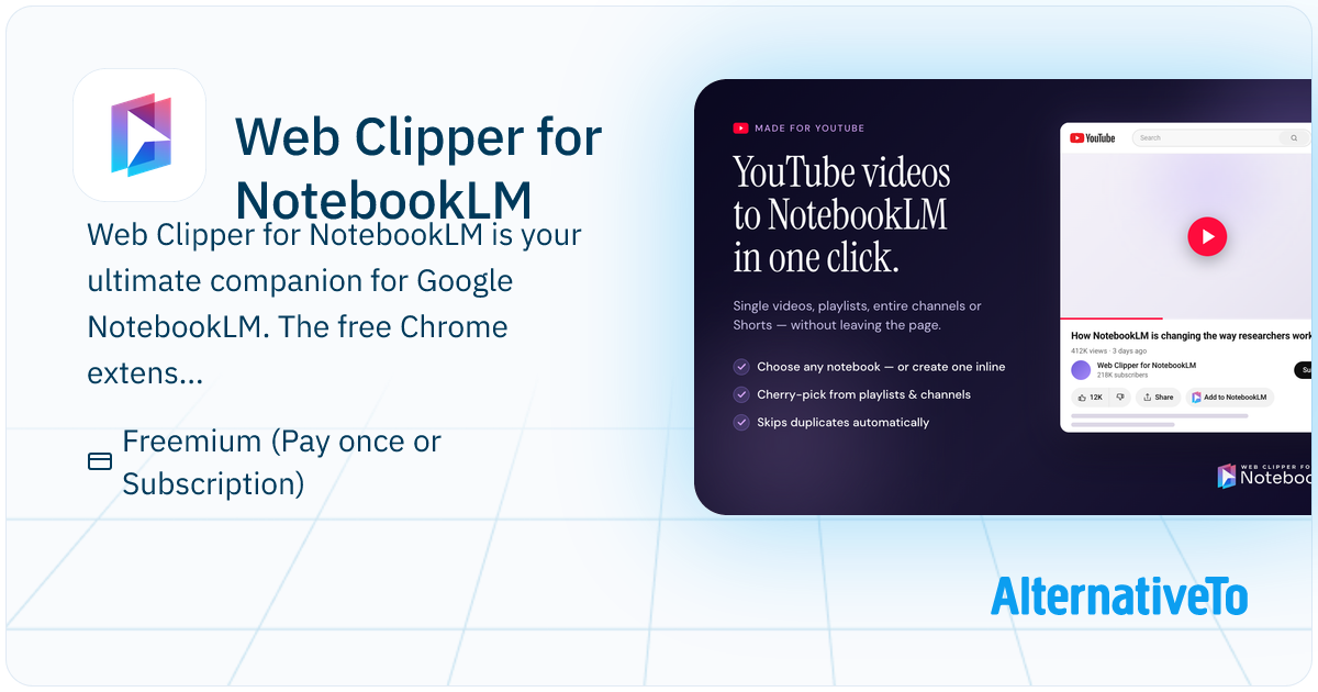 Web Clipper for NotebookLM: Your ultimate NotebookLM companion: saves ...