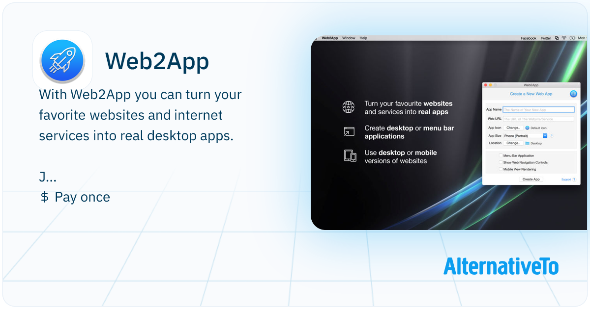 Web2App: With Web2App you can turn your favorite websites | AlternativeTo