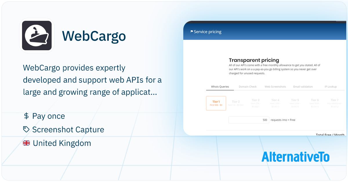 WebCargo: Provides robust and responsive REST APIs across all ...