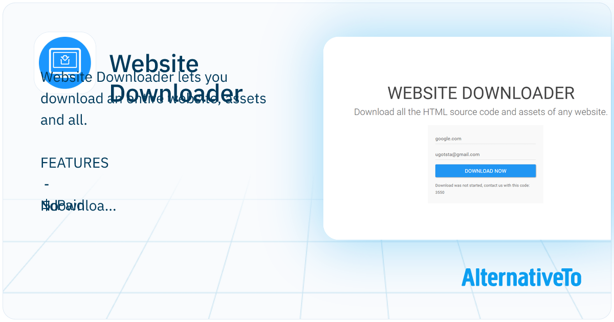 Website Downloader: Download all the HTML source code and assets of any ...