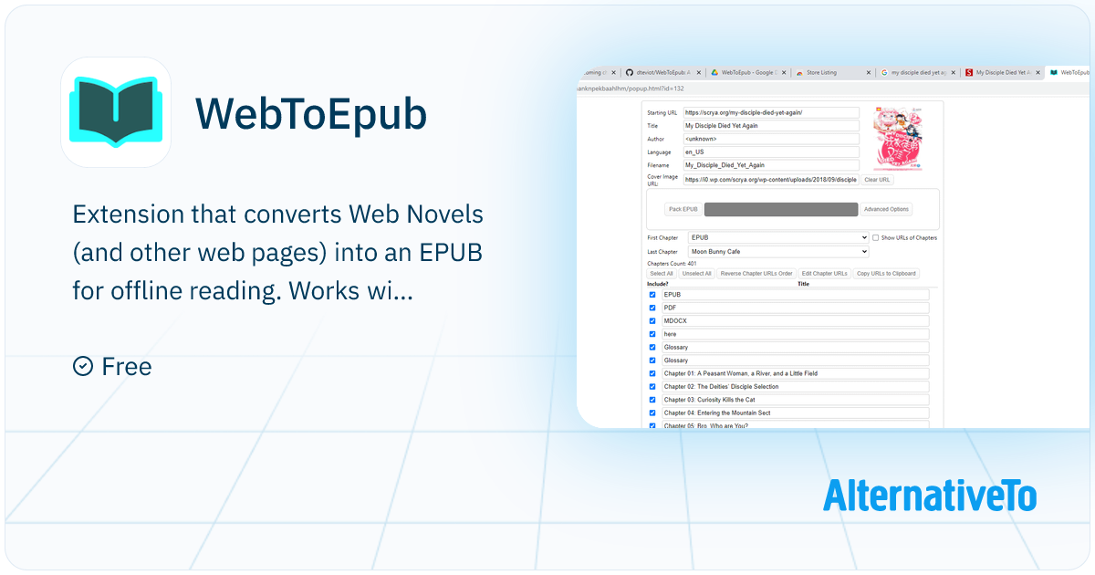 WebToEpub: A simple Chrome and Firefox extension that converts Web ...