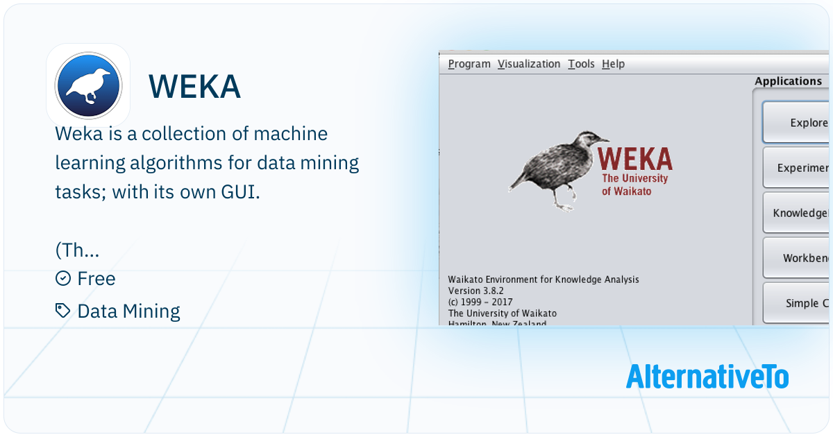 WEKA: Weka is a collection of machine learning | AlternativeTo