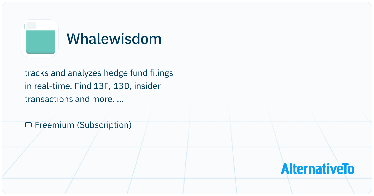 Whalewisdom: Research & Replicate Portfolios of the World's Best ...