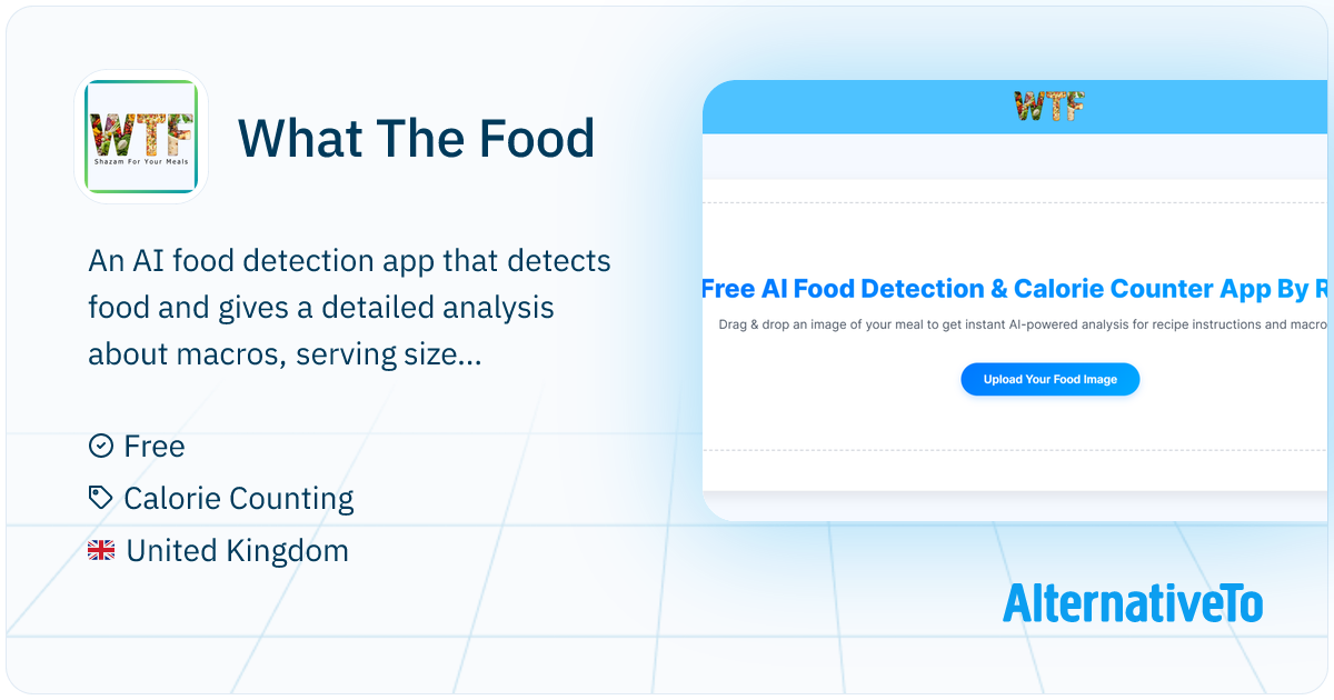 What The Food: AI Food Detection Free Calorie Counter App By Recipe ...