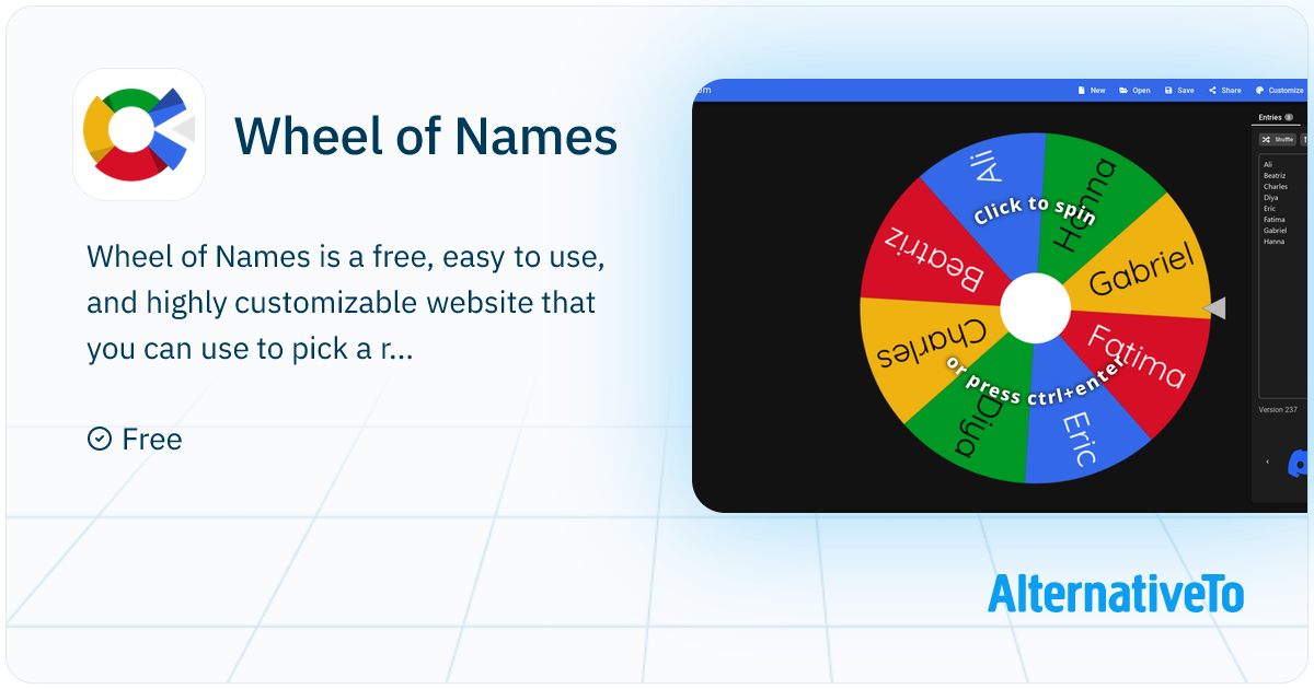 Wheel of Names: Free and easy to use spinner. Used by teachers and for ...