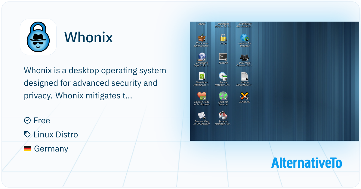 Whonix: Desktop operating system designed for | AlternativeTo