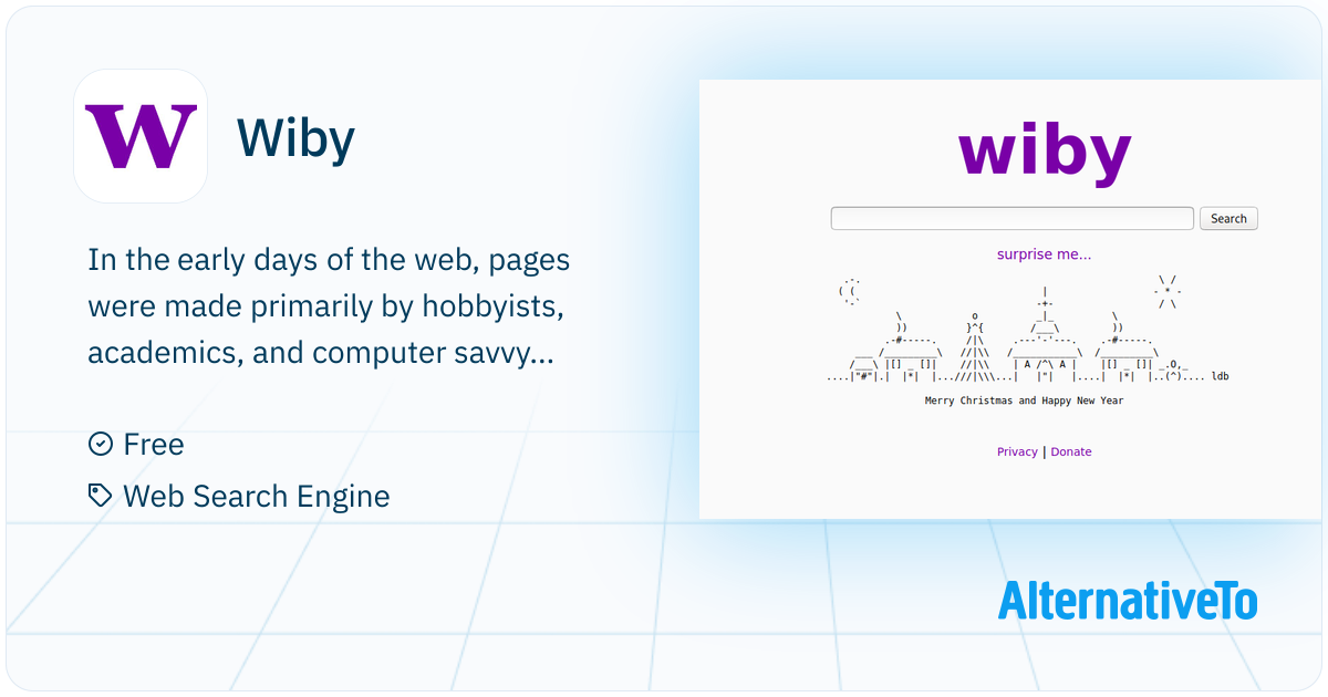 Wiby: Search Engine for the Classic Web | AlternativeTo