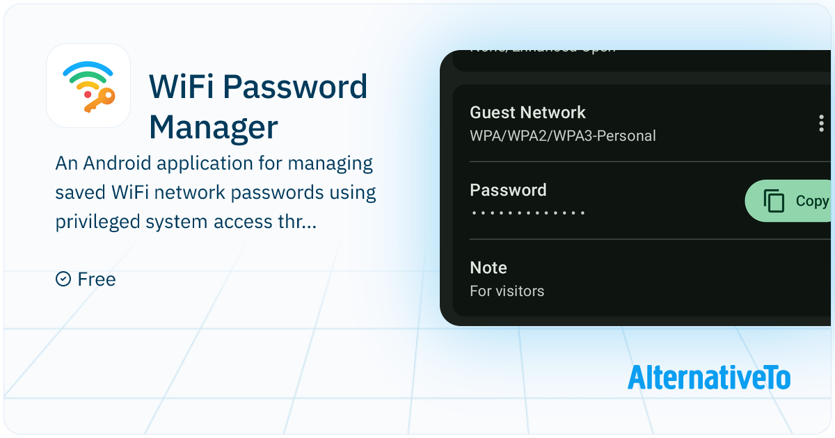 WiFi Password Manager: Simple app using Shizuku to manage Wi-Fi ...