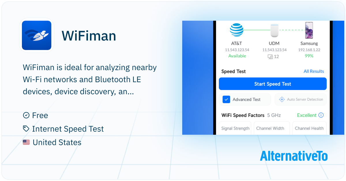 WiFiman: Is ideal for analyzing nearby Wi-Fi | AlternativeTo