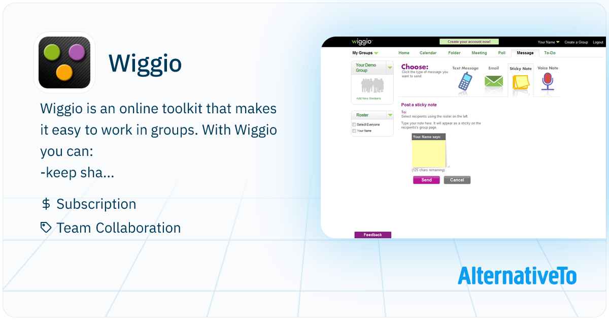 Wiggio: Online toolkit that makes it easy to | AlternativeTo