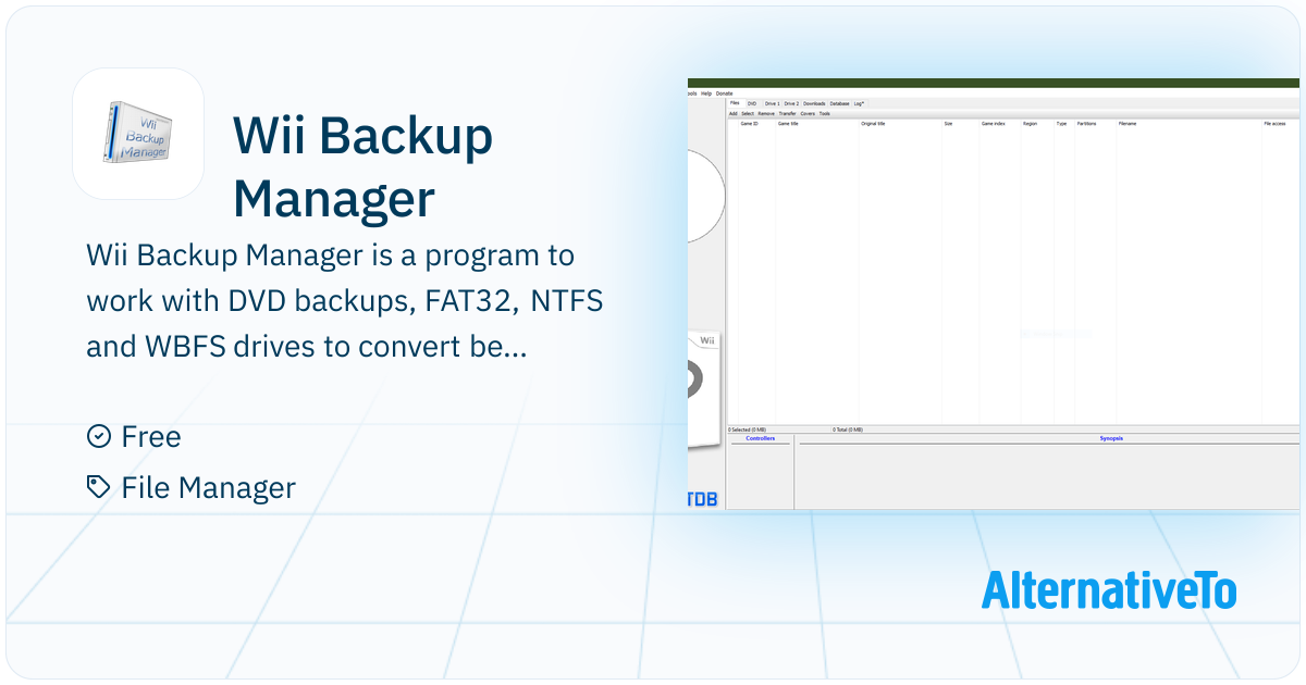 Wii Backup Manager: Manage Wii backups on your external hard drive and ...