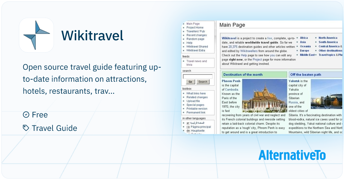 Wikitravel: Open source travel guide featuring up-to-date | AlternativeTo